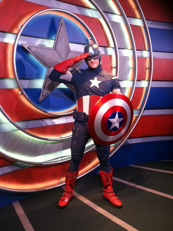 Captain America Arrives at Disneyland