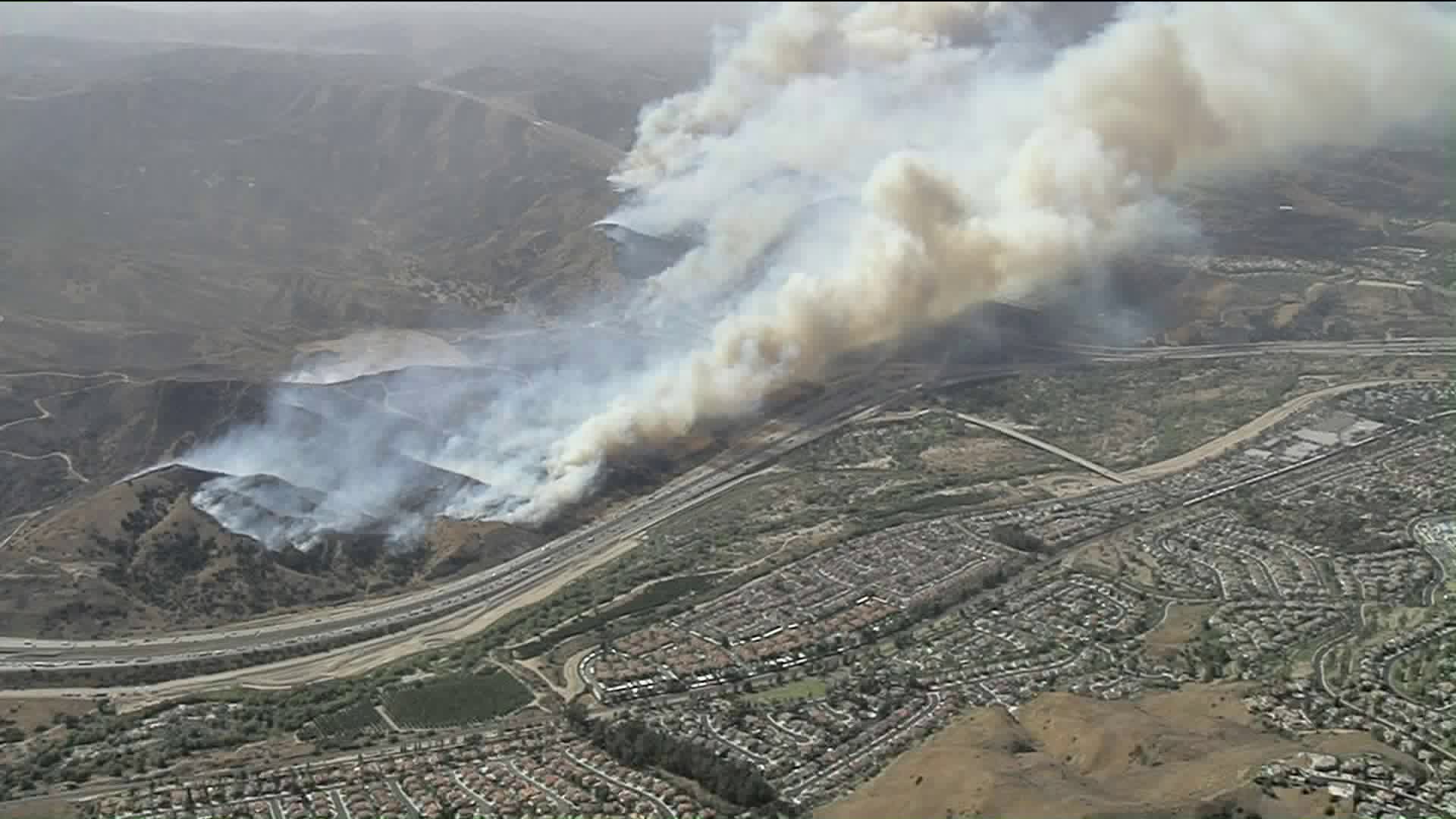 Eerie Skies Cover Disneyland as Anaheim Hills Fire Burns
