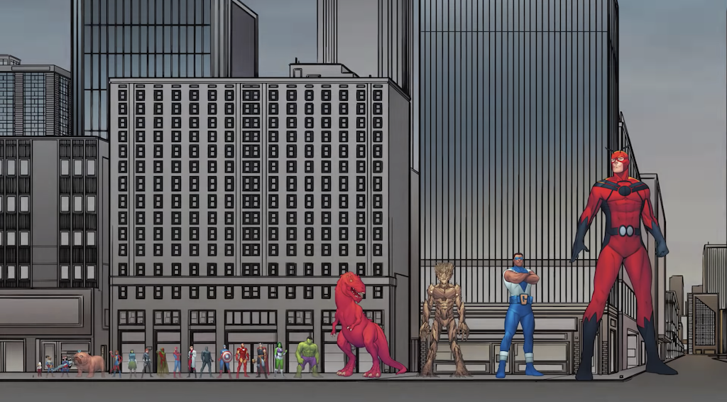 Marvel Size Chart Compares Heights of Comic Heroes from Ant-Man to ...
