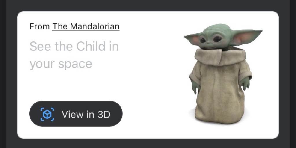 See Grogu in 3D & Augmented Reality Thanks to Google