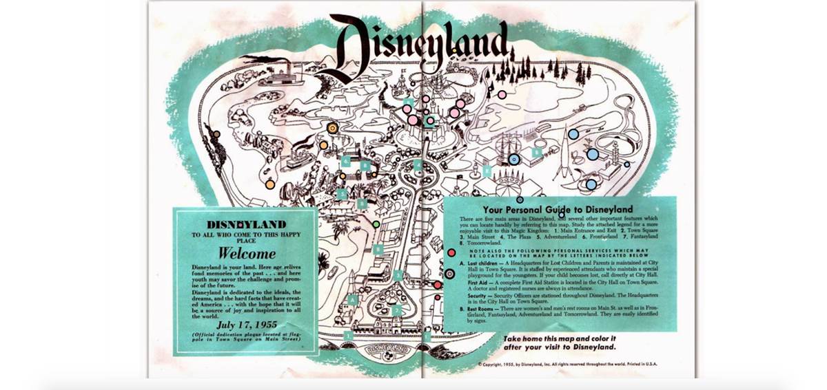 Disney Parks Maps Throughout the Years