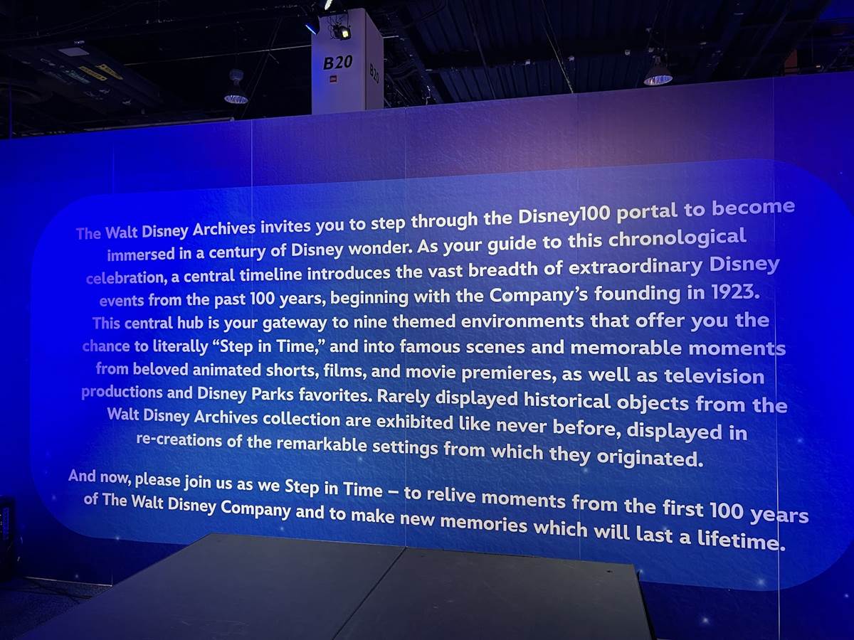 Photo/Video: D23 Expo 2022 “Step In Time” Walt Disney Archives Exhibition