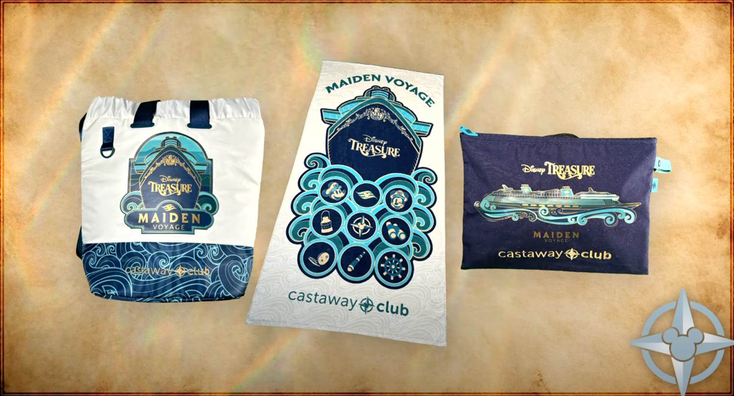Castaway Club Member Gifts Revealed for Maiden Voyages of the Disney Treasure