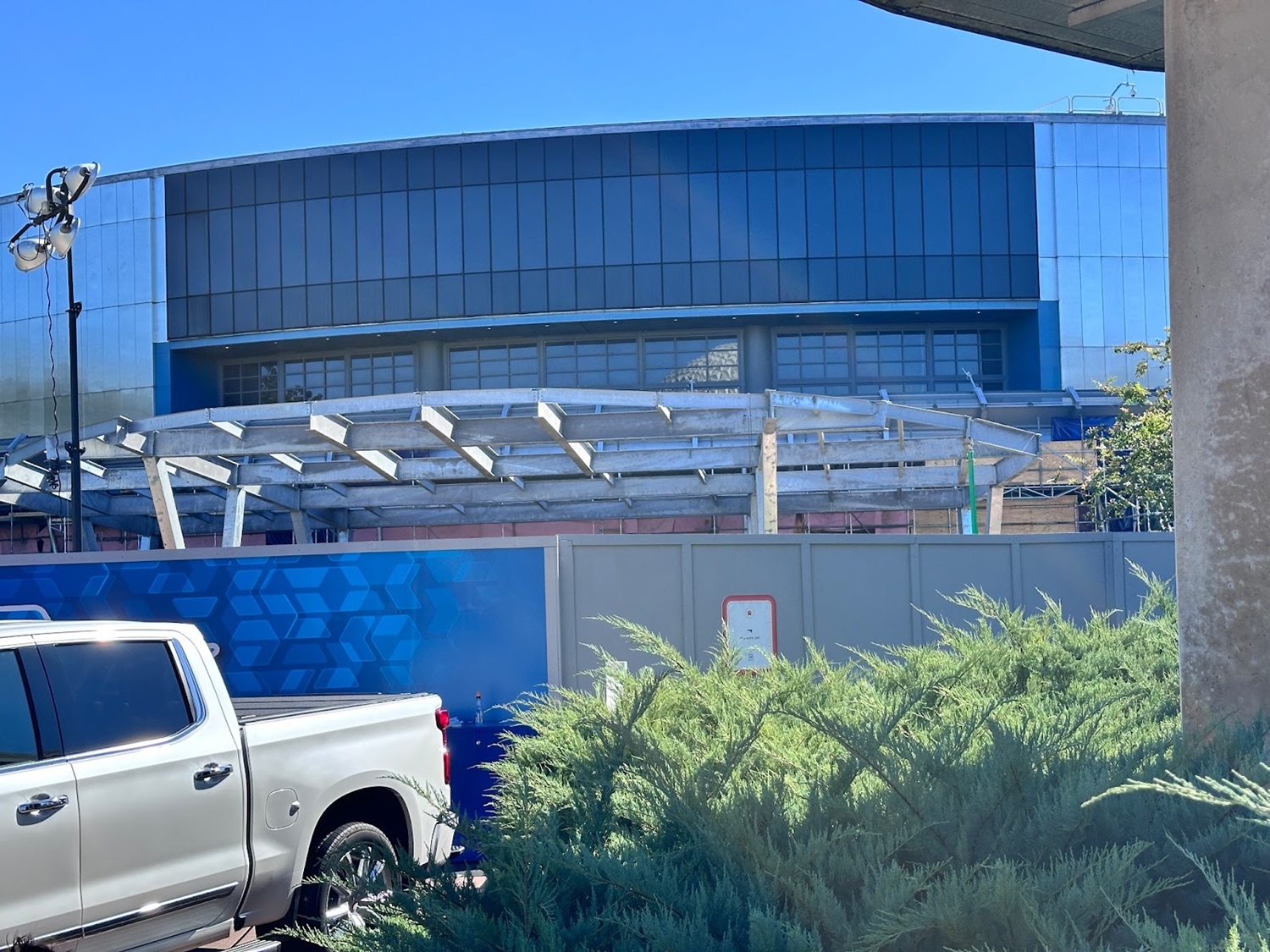 Photos: New Entrance Canopy Begins to Rise Outside Test Track at EPCOT