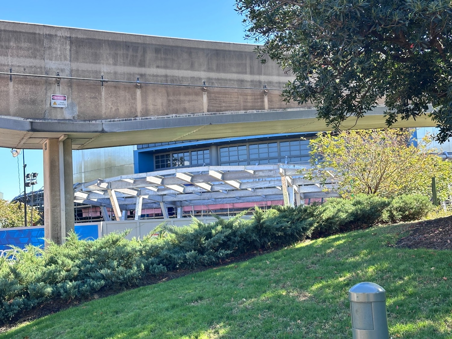 Photos: New Entrance Canopy Begins to Rise Outside Test Track at EPCOT