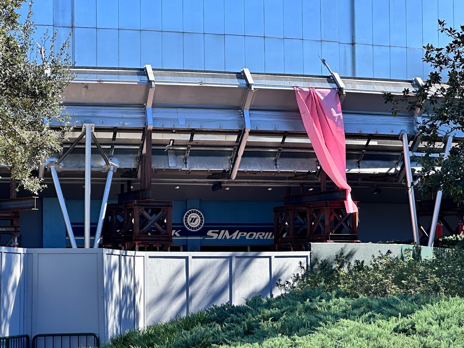 Photos: New Entrance Canopy Begins to Rise Outside Test Track at EPCOT