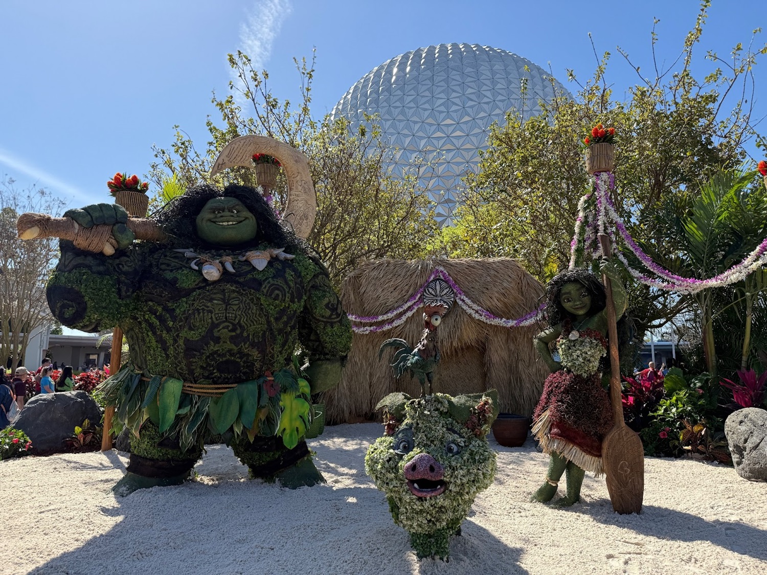 Photos: Impressive Moana Topiary Display Debuts at EPCOT for the International Flower & Garden ...