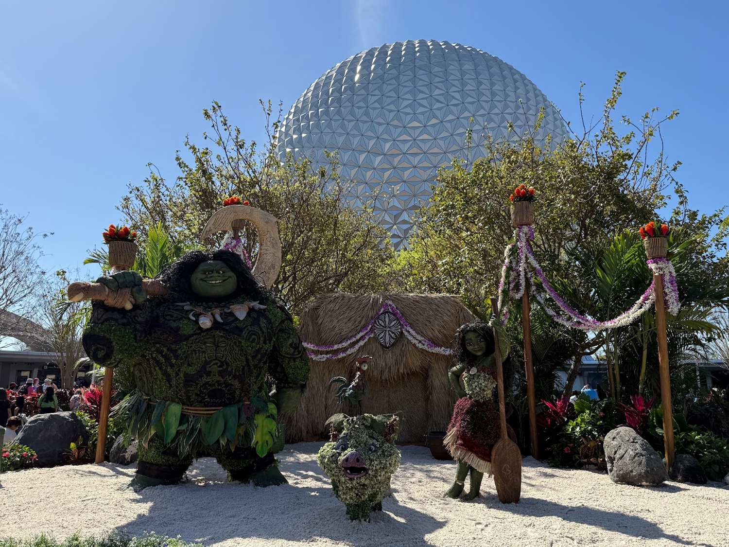 Photos: Impressive Moana Topiary Display Debuts at EPCOT for the ...