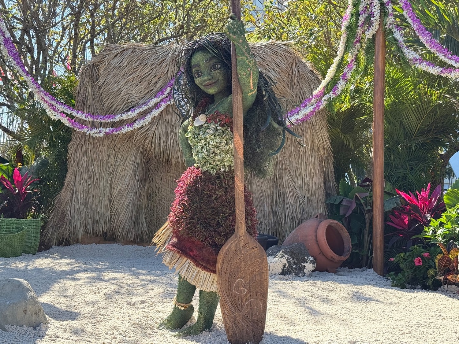 Photos: Impressive Moana Topiary Display Debuts at EPCOT for the International Flower & Garden ...