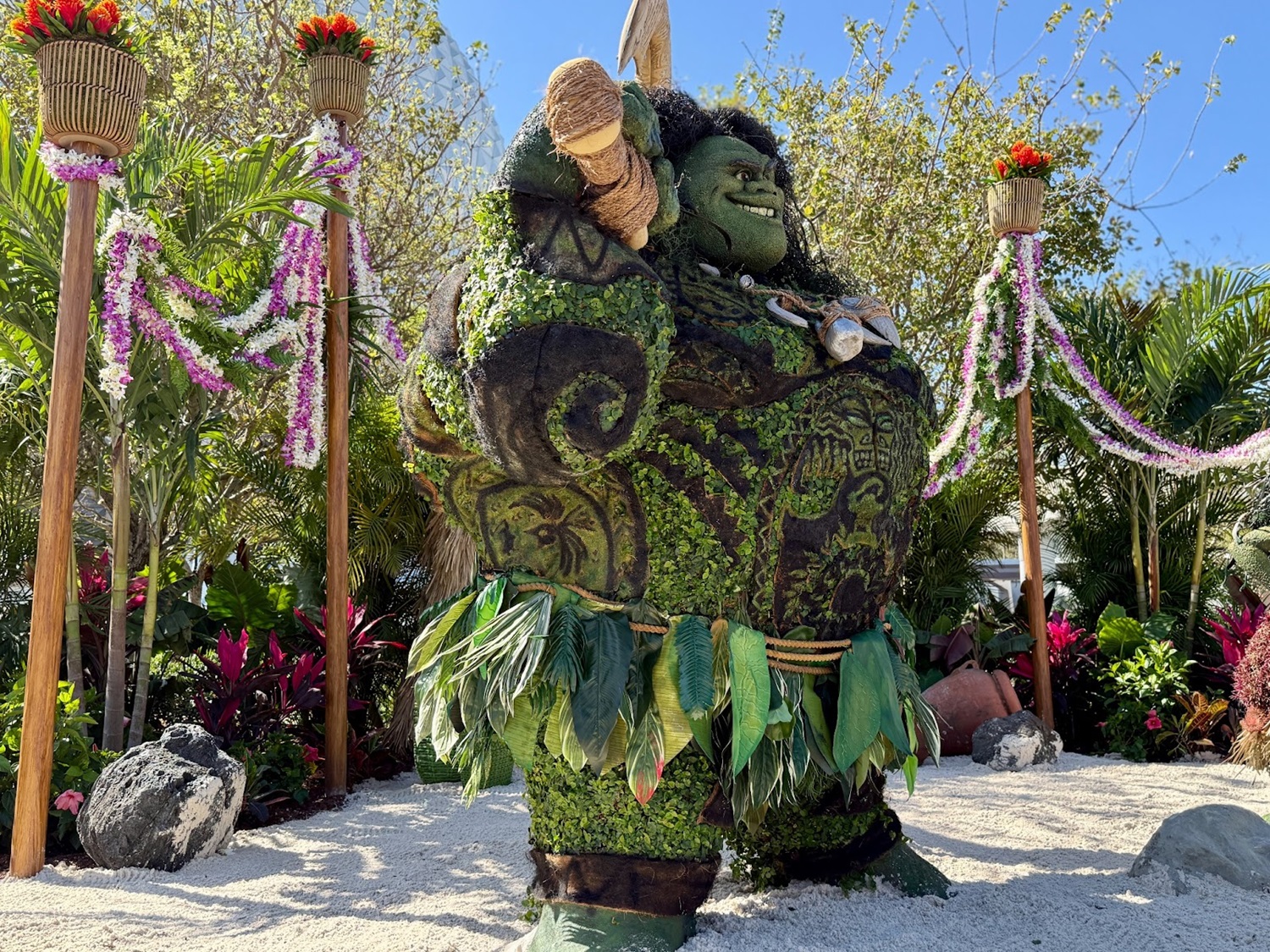 Photos: Impressive Moana Topiary Display Debuts at EPCOT for the International Flower & Garden ...