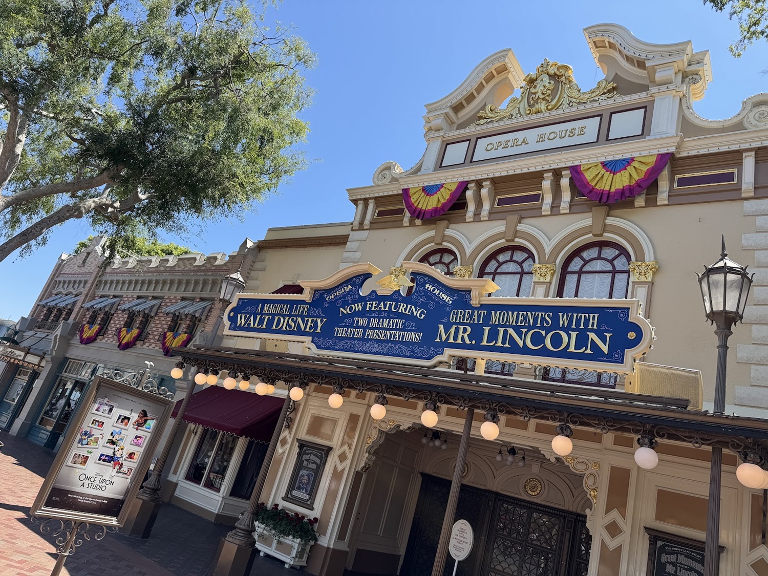 New Marquee Promising Two Experiences Installed at Disneyland's Opera House