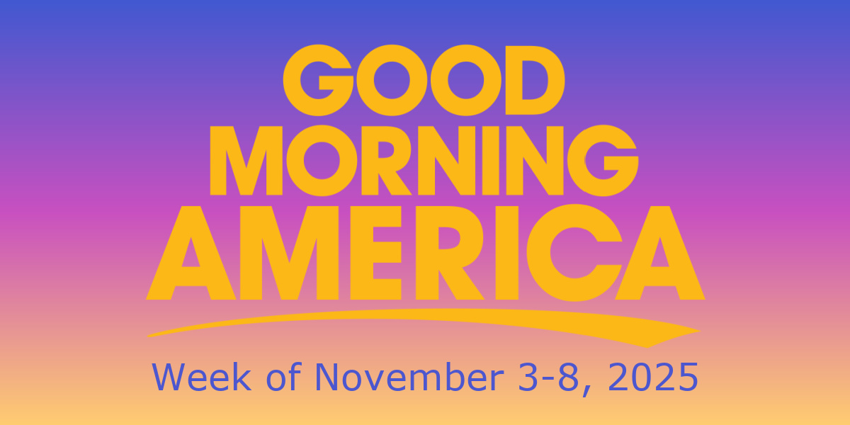GMA Guests Elle Fanning, Sydney Sweeny Week of November 3-8