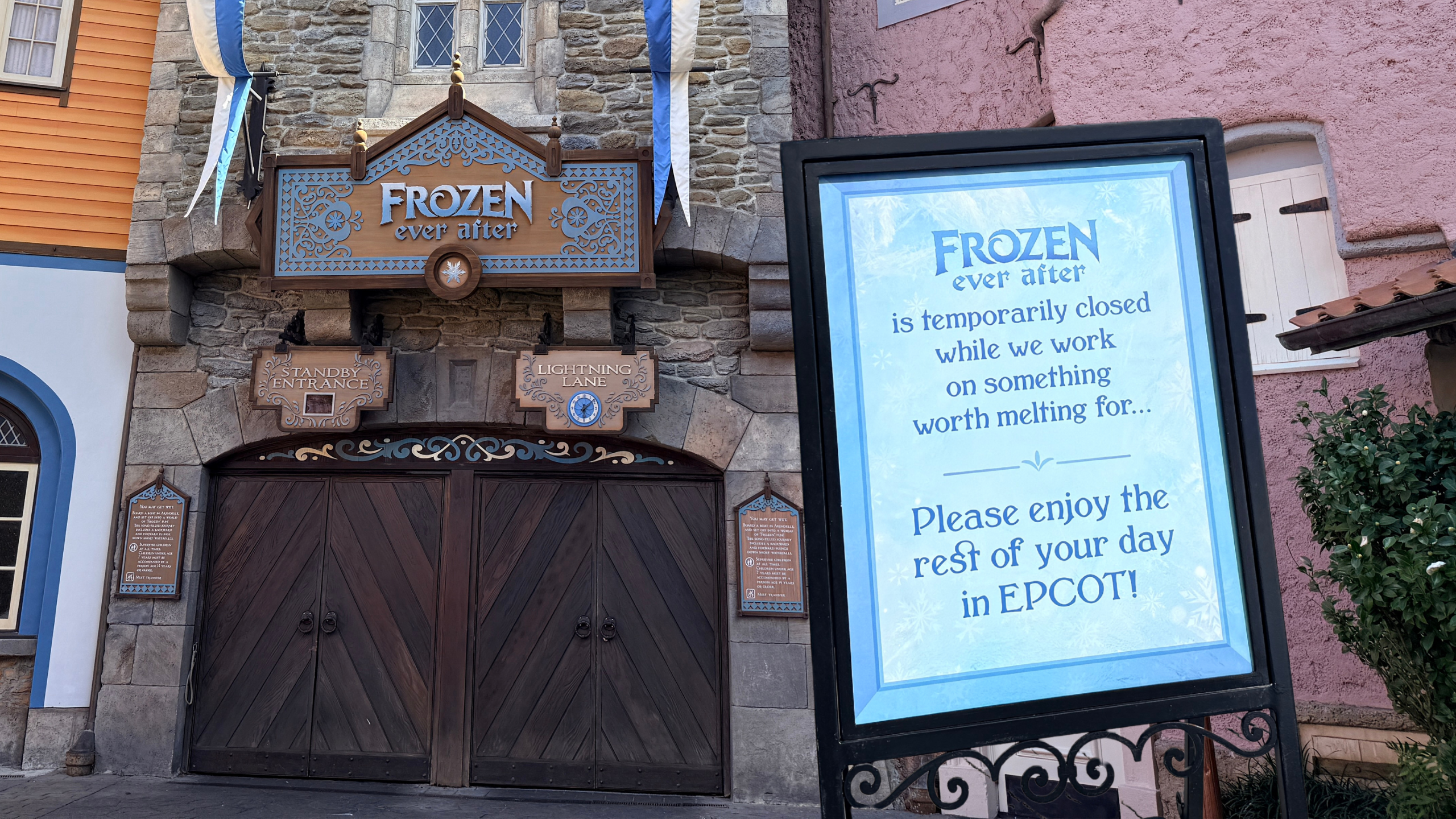 Frozen Ever After Closed for Animatronic Swap-Out at EPCOT