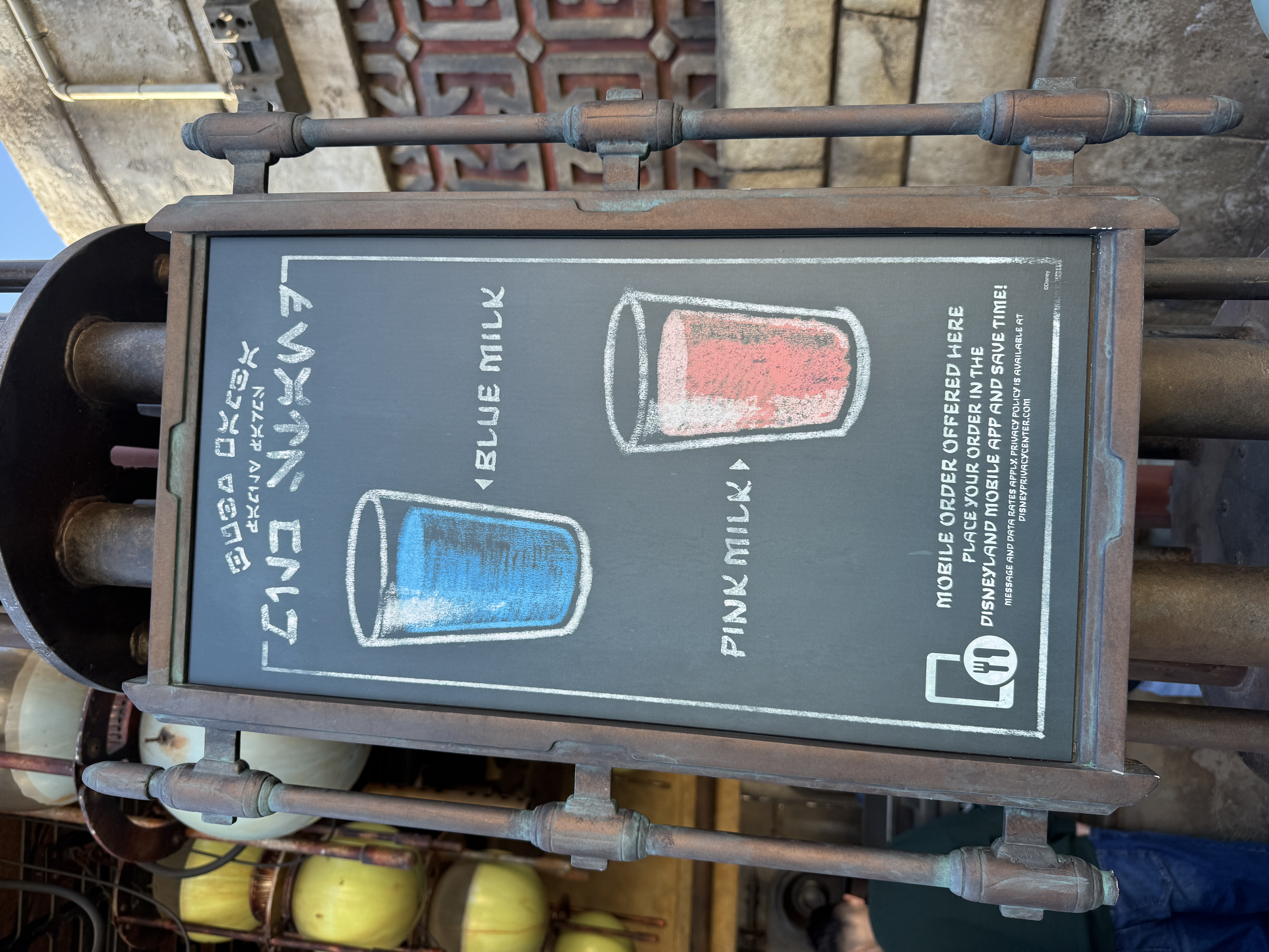 Pink Milk Taste Test at Disneyland's Star Wars Galaxy's Edge