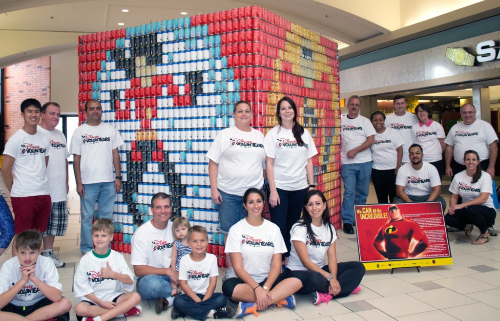 Disney VoluntEARS Support Food Bank With CANstruction