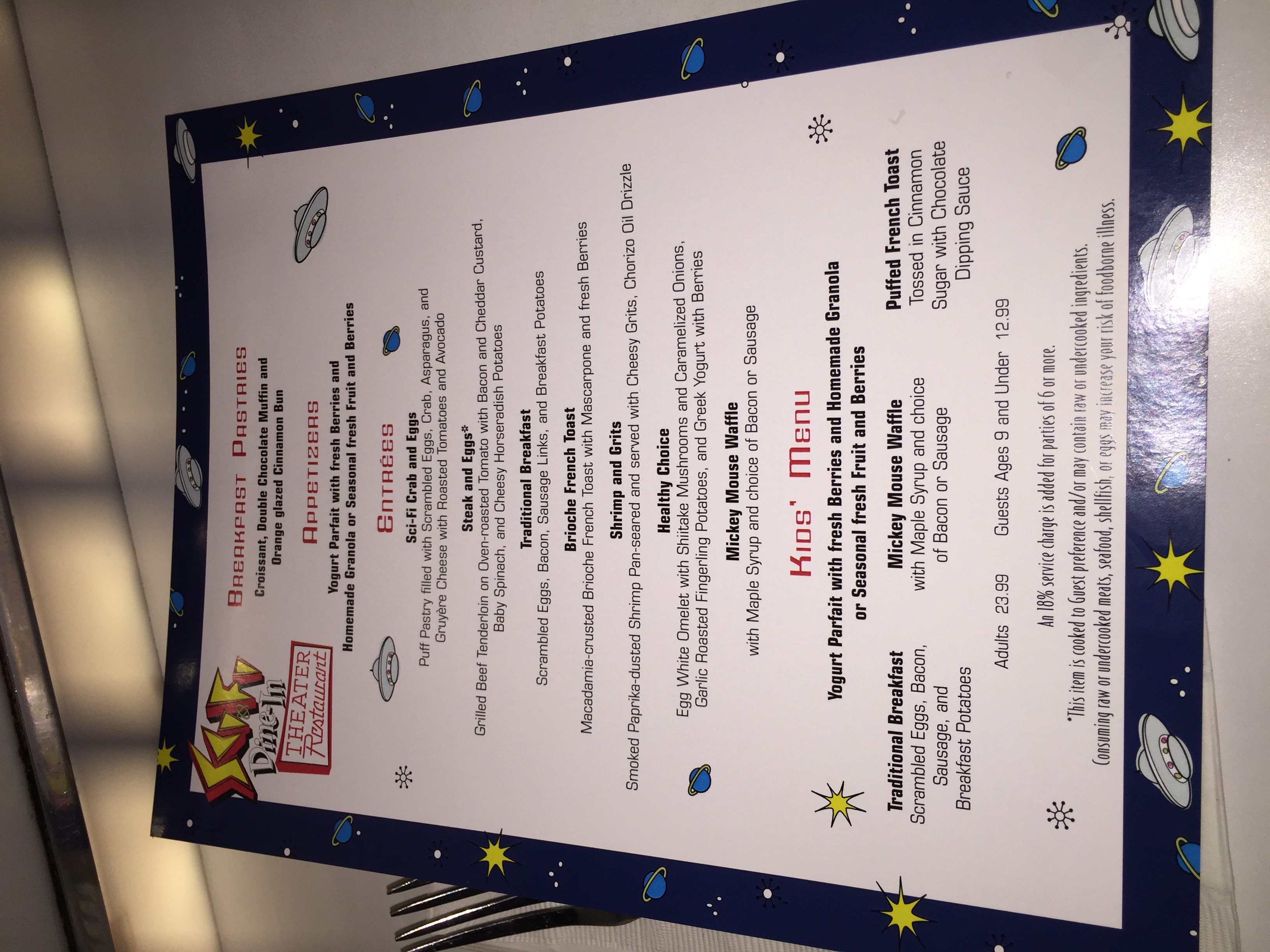 Review - Sci-Fi Dine-In Theater Breakfast - LaughingPlace.com