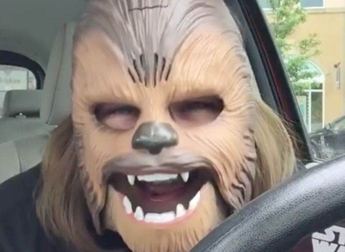 Chewbacca Mask Lady: She Can't Stop Laughing, People Can't Stop ...