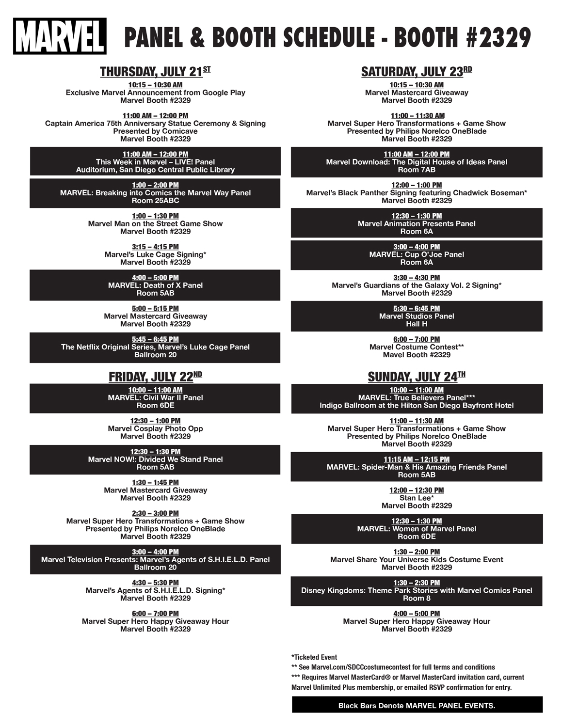 Marvel Prepares for Comic-Con, Offers Signings and Panels Guide ...