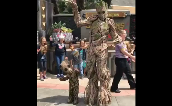 Watch a Real Life Baby Groot Dancing in DCA - LaughingPlace.com