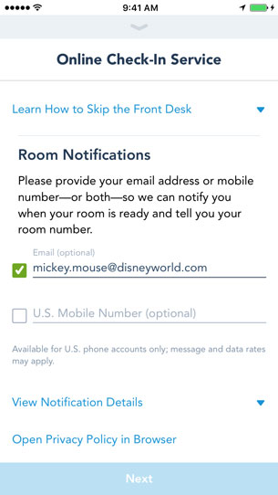 Online Check-In Comes to My Disney Experience App