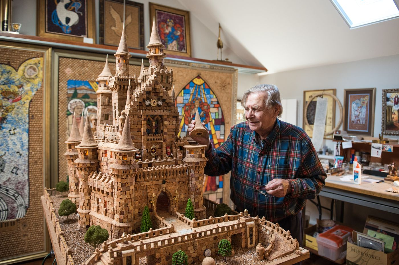 90-Year-Old Disney Fan Creates Cinderella Castle Sculpture Out of Corks