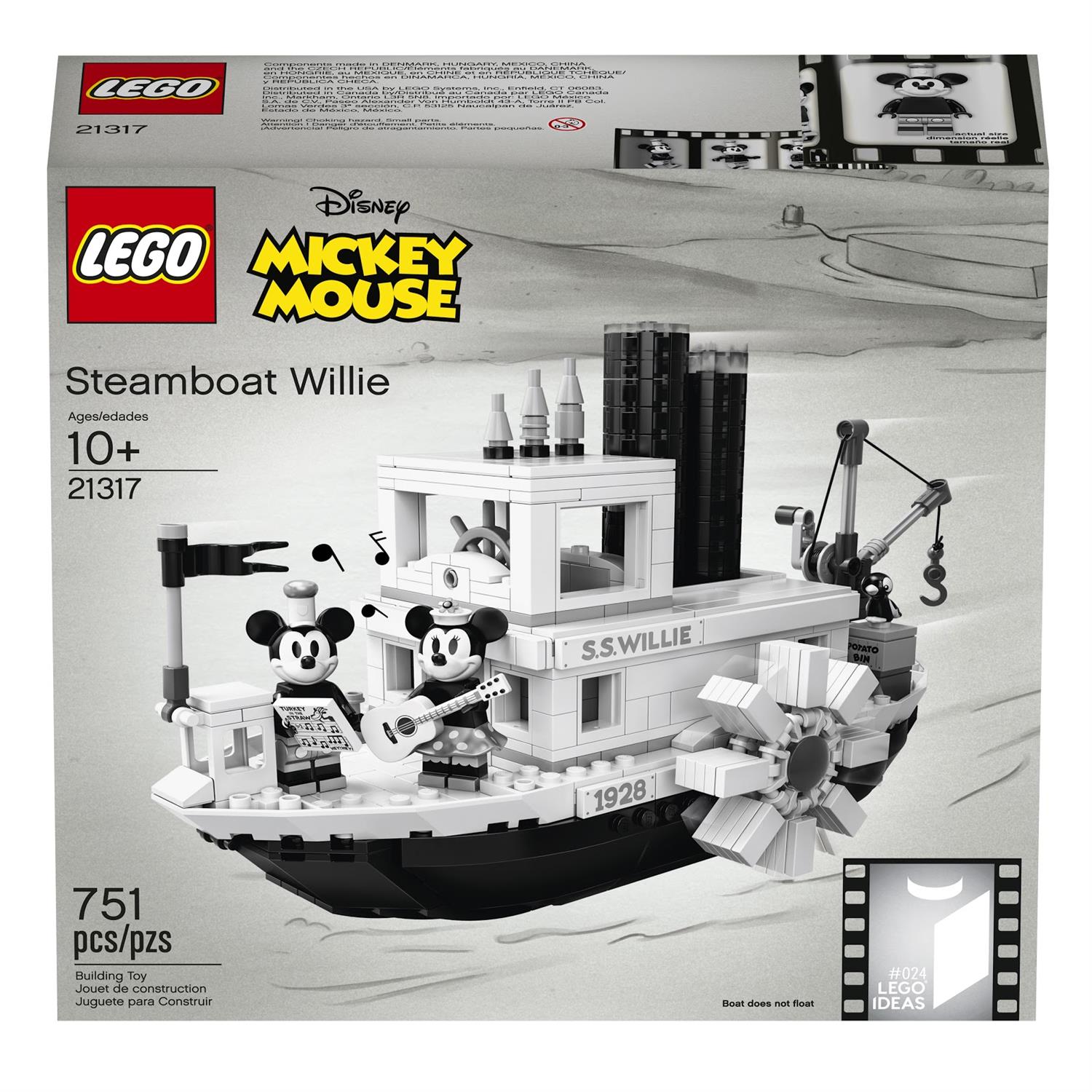 Official Mickey Mouse Steamboat Willie Building Set Revealed by LEGO ...
