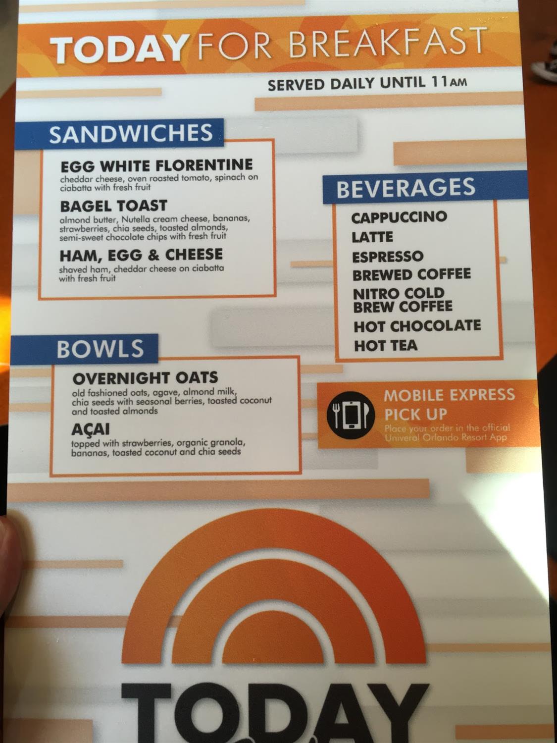 Review: The TODAY Cafe at Universal Studios Florida - LaughingPlace.com