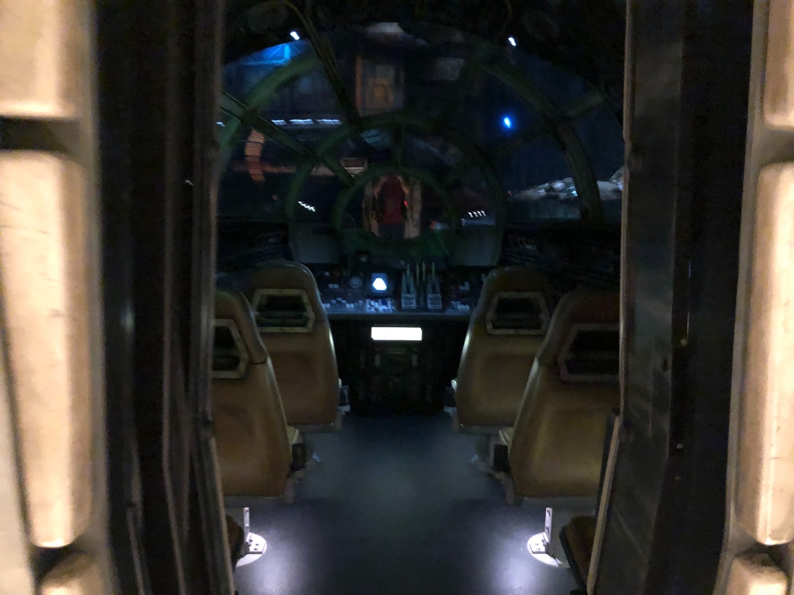 First Look Inside the Millennium Falcon: Smugglers Run Queue and Cockpit
