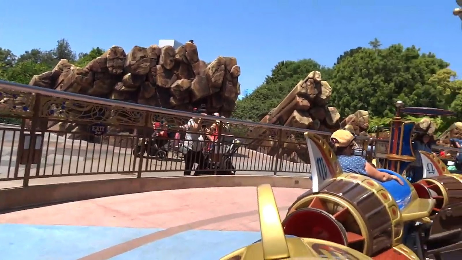 Giant Bronze Rocks Being Removed from Tomorrowland Entrance at ...