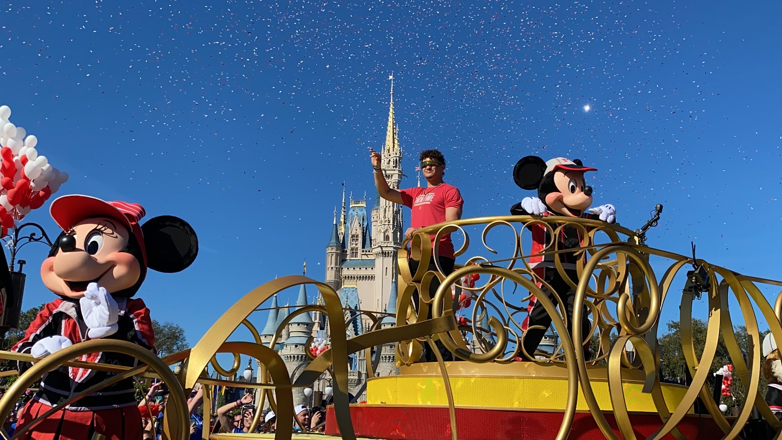 Super Bowl MVP Patrick Mahomes Celebrates Chiefs' Win at Magic Kingdom
