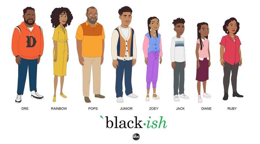 ABC Shares Animated "Black-ish" Character Art Ahead of October 4th Special Episode