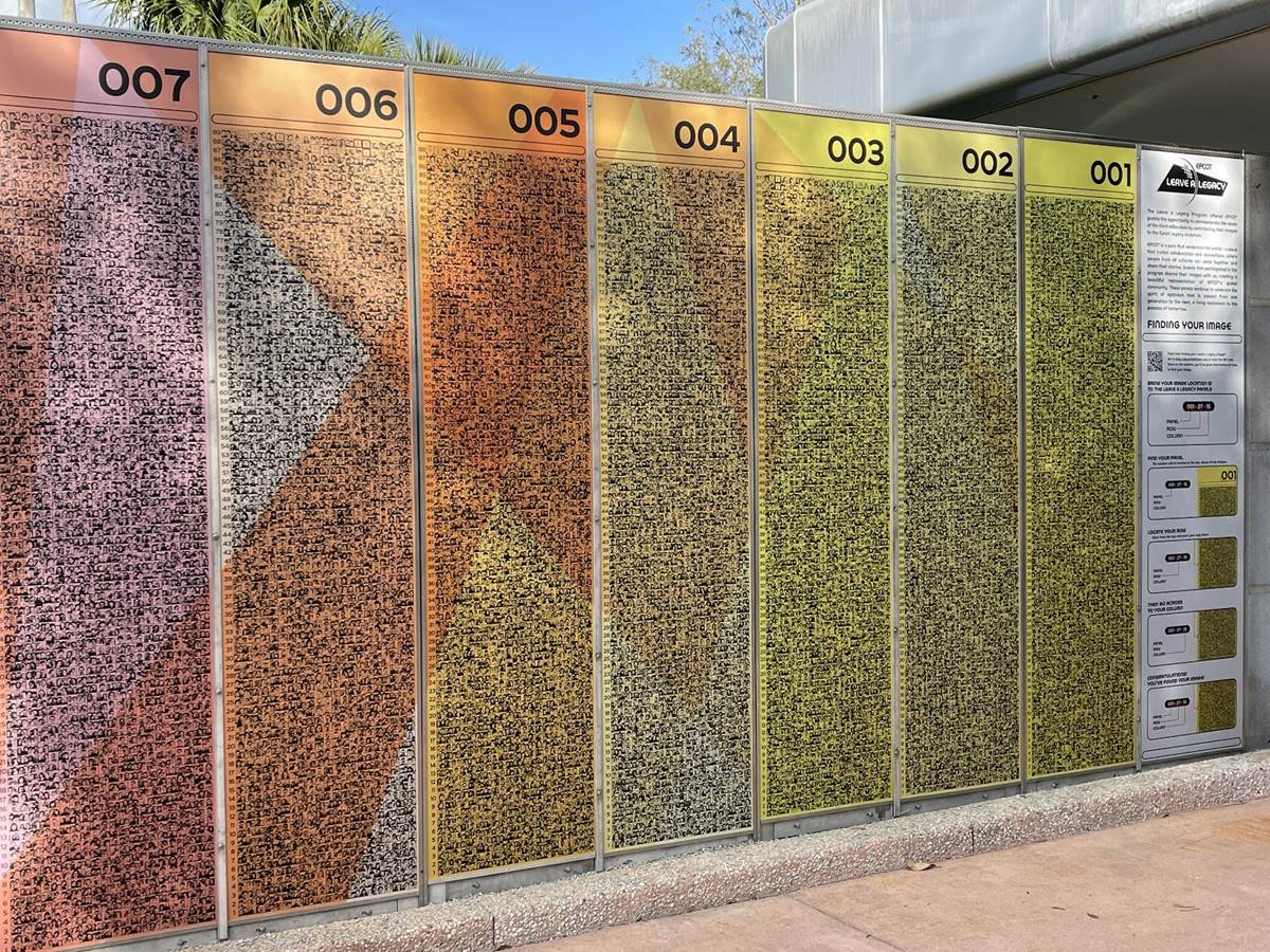 Leave A Legacy Tiles Return Outside Park Gates at EPCOT - LaughingPlace.com