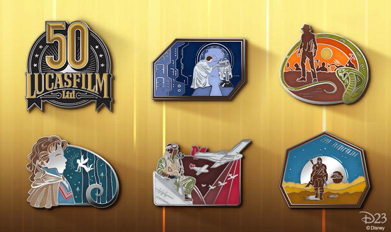 D23 Announces Lucasfilm 50th Anniversary 6-Pin Box Set Coming May 24th ...