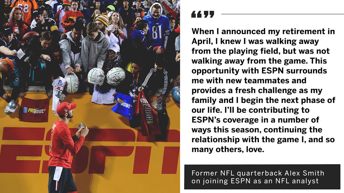 ESPN Signs Alex Smith as NFL Analyst - LaughingPlace.com