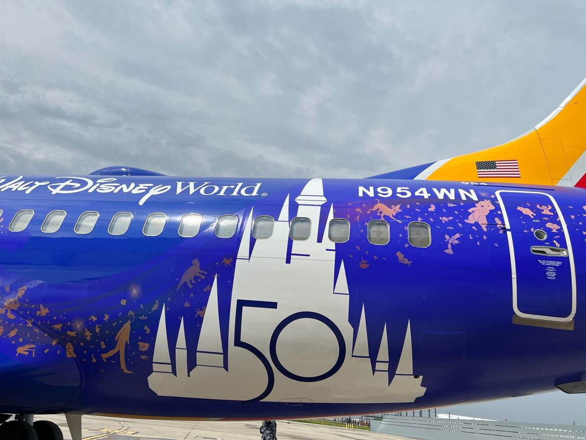 WDW 50 - Southwest Airlines Unveils Walt Disney World 50th Anniversary ...