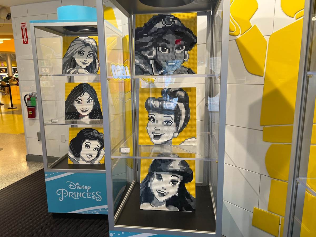 Photos: Disney Princess LEGO Mosaics at the LEGO Store in Disney ...