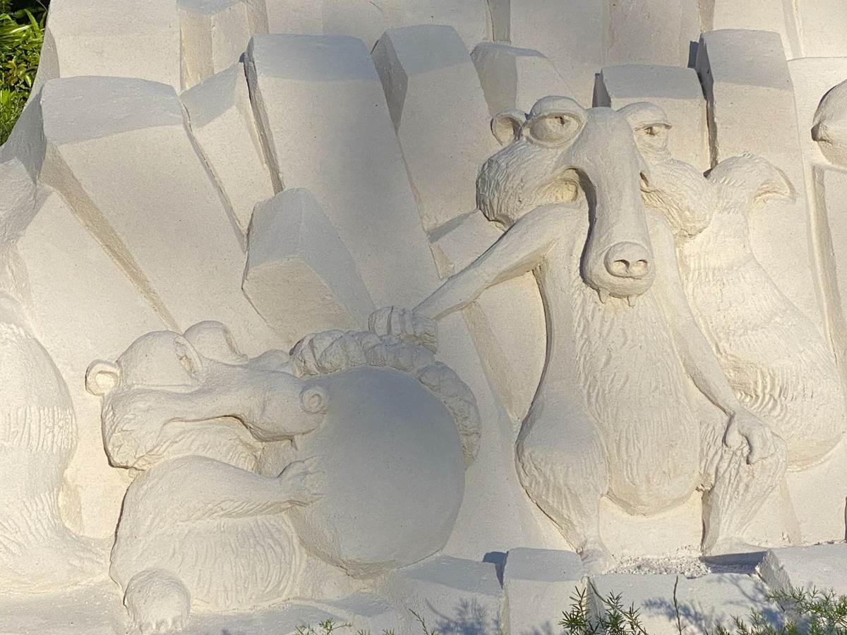 "Ice Age: Scrat Tales" Sand Sculpture Now on Display at Disney's Animal ...