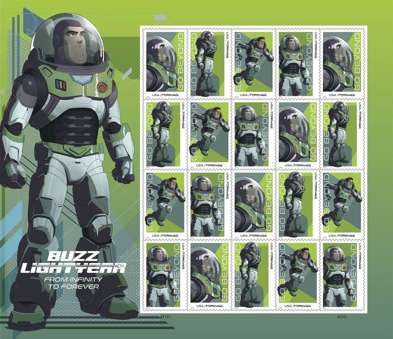 "Lightyear" Postal Stamps Revealed at the Film's Red-Carpet Premiere ...