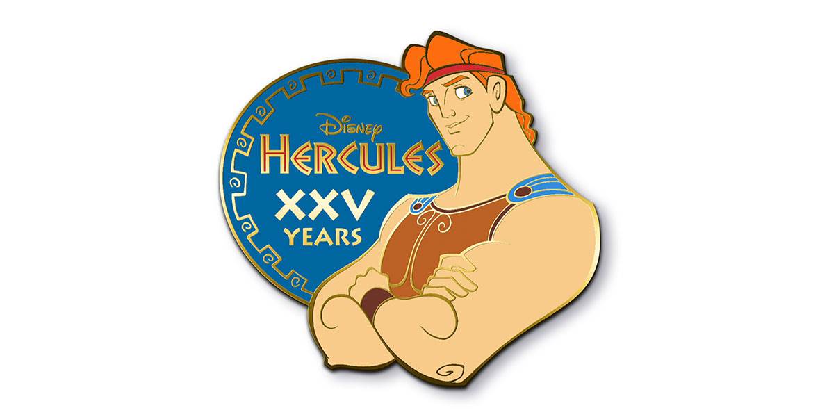 D23 Exclusive 25th Anniversary "Hercules" Pins Now Available on shopDisney