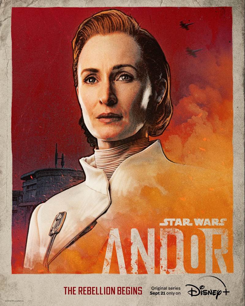 New “Star Wars: Andor” Character Posters Released Featuring Bix Caleen, Syril Karn and Maarva ...