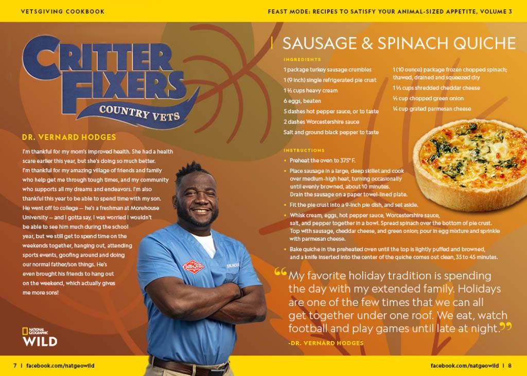 Exclusive First Look at Nat Geo WILD’s 2022 Vetsgiving Cookbook ...