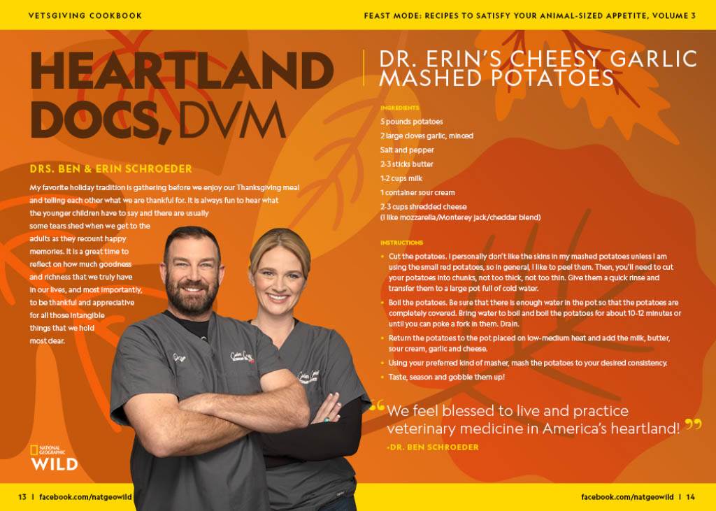 Exclusive First Look at Nat Geo WILD’s 2022 Vetsgiving Cookbook ...