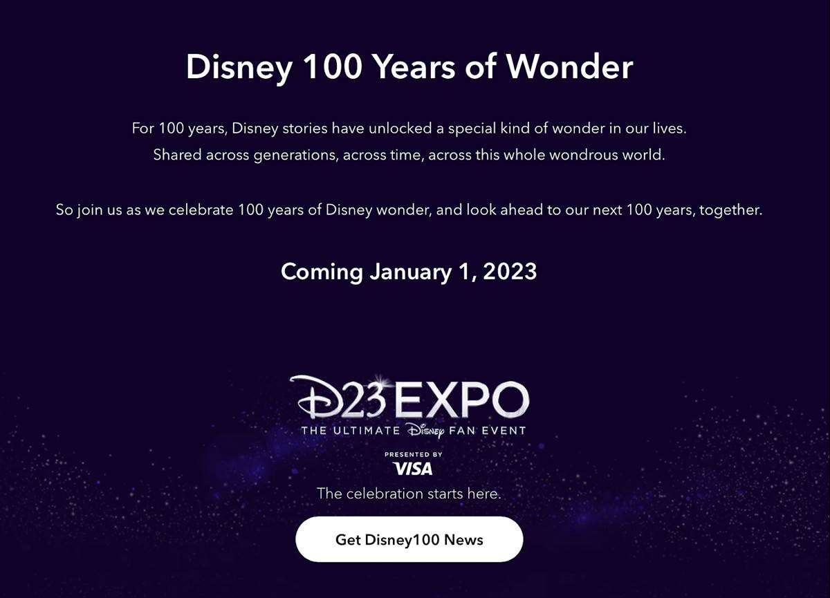 Launch of Disney100 Website Seemingly Delayed - LaughingPlace.com