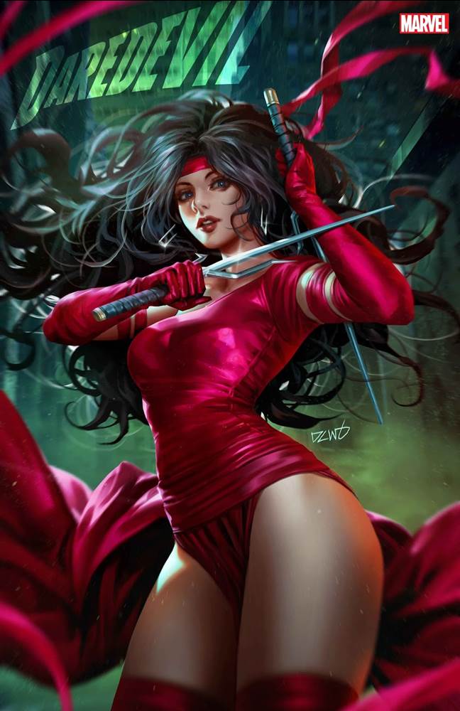 Elektra Steps into the Spotlight in Derrick Chew's "Daredevil #11" Variant Cover - LaughingPlace.com
