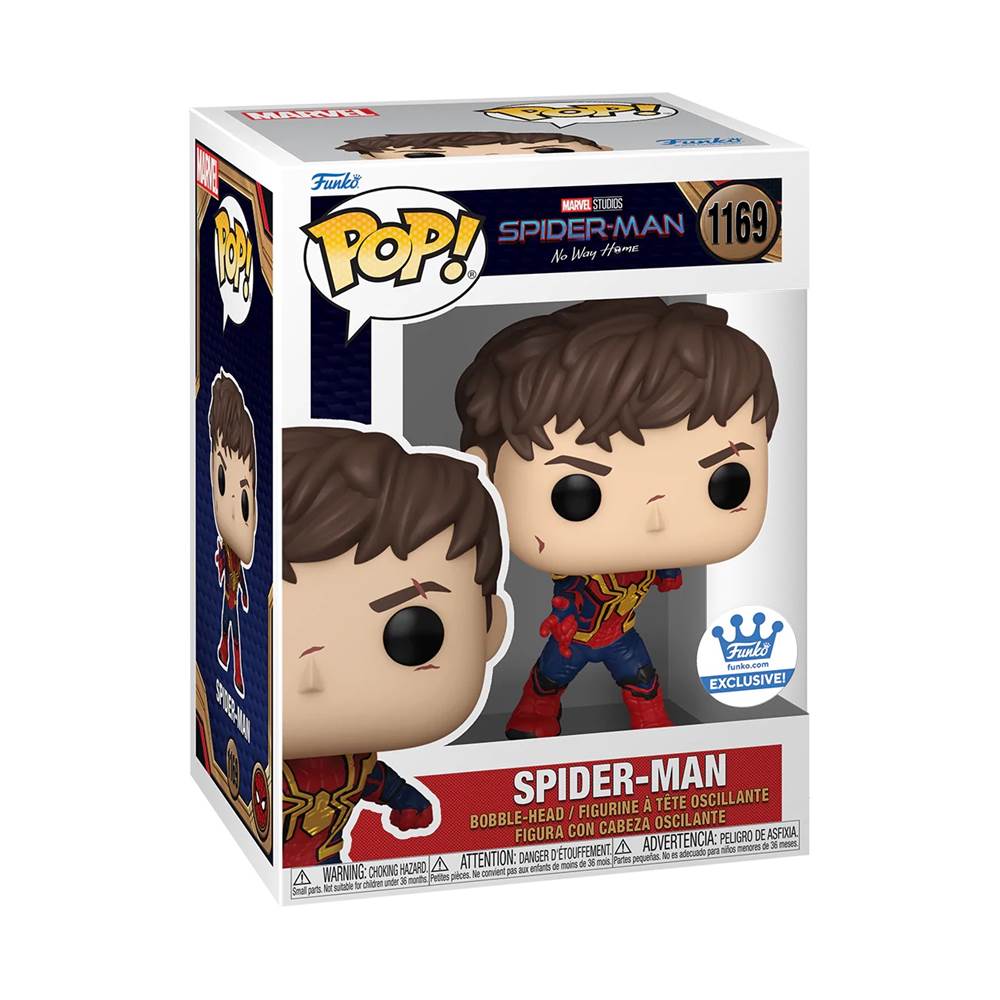 Funko Exclusive Unmasked Spider-Man Pop! From "No Way Home" Now Available