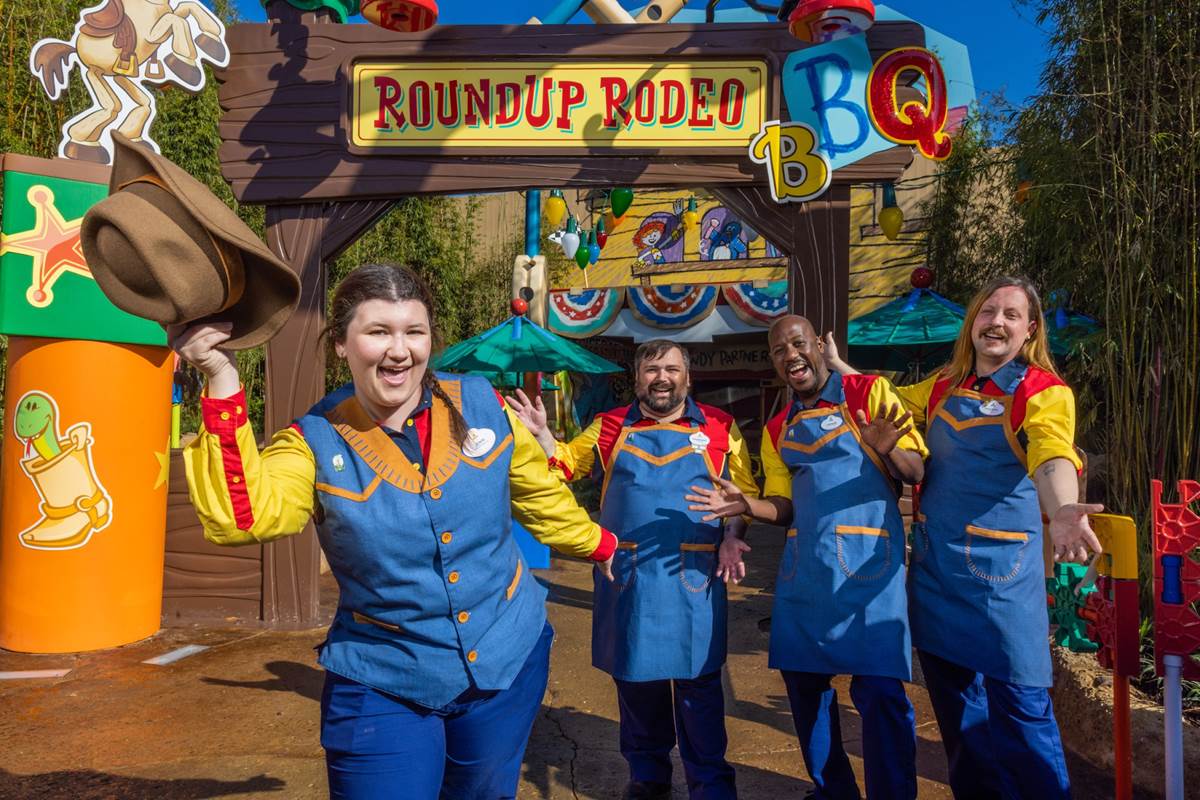 Cast Members Celebrate the Opening of Roundup Rodeo BBQ at Disneys ...