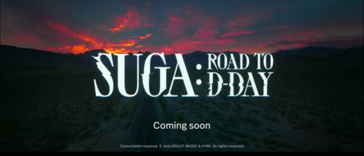 Teaser Trailer Release for SUGA Road To DDAY Coming to Disney Plus