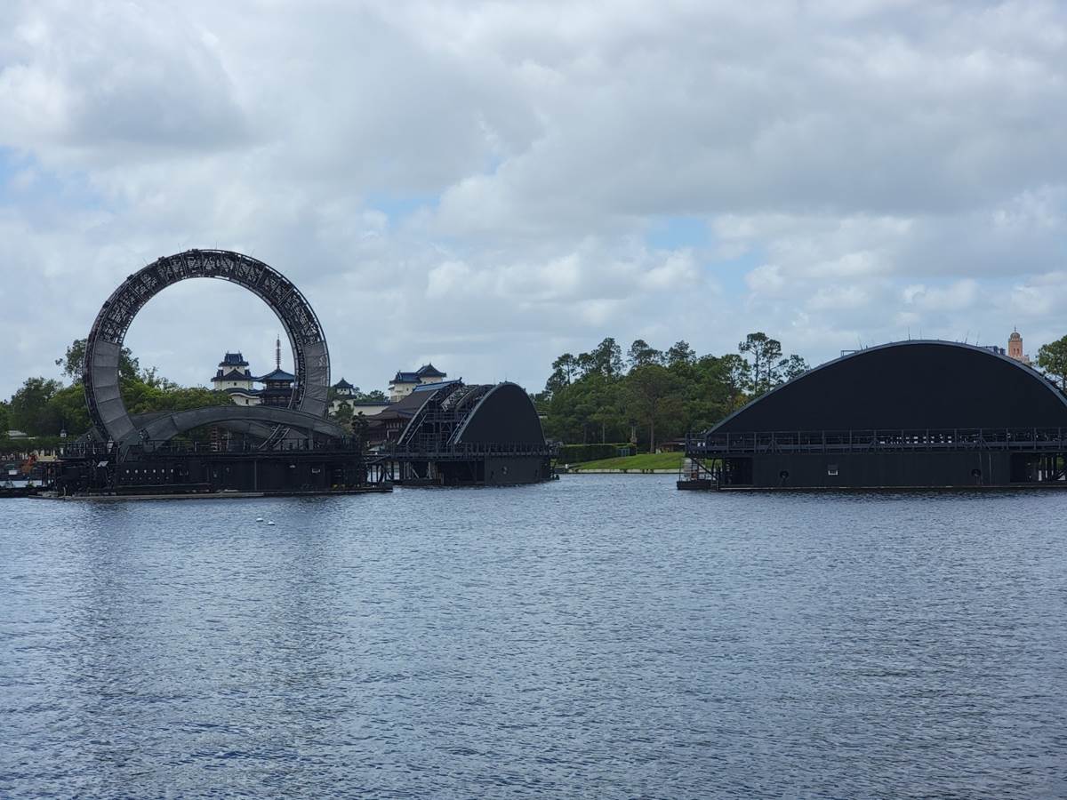 Photos: First Harmonious Barge Removed from World Showcase Lagoon at ...