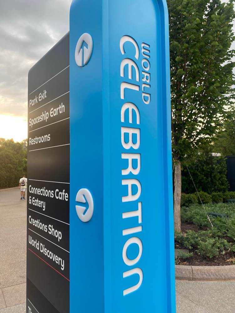 Photos: New World Celebration Directional Signage Appears at EPCOT ...
