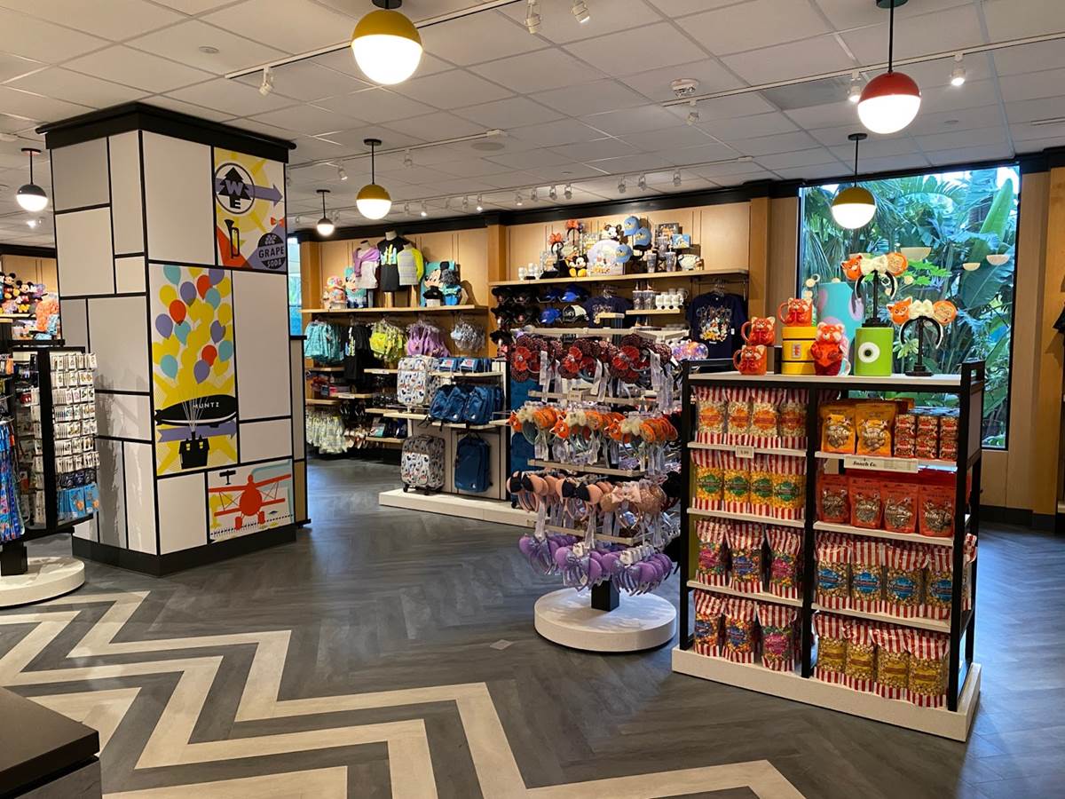 Photos: Reimagined Pixar Place Hotel Lobby and Gift Shop Revealed to ...